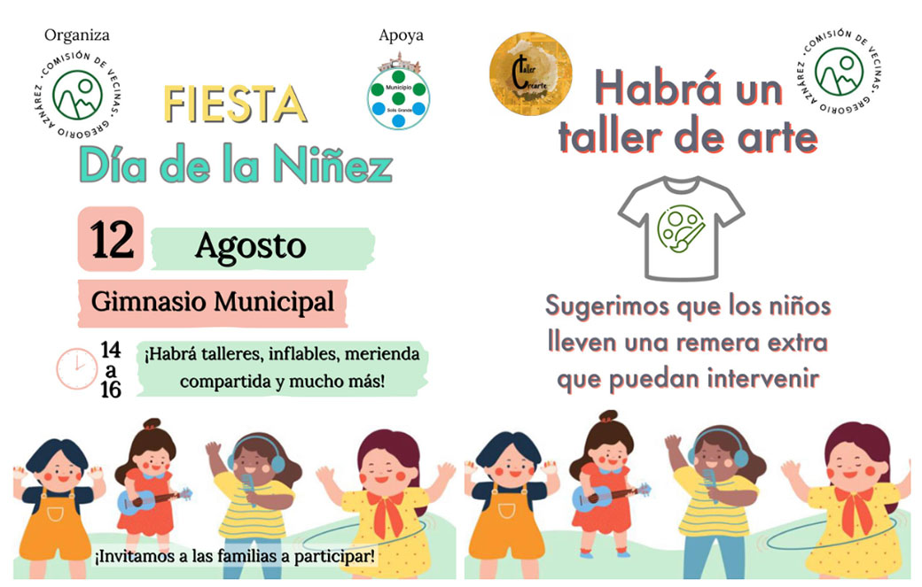 Aznárez celebra el Día de la Niñez! Sábado 12 de agosto en el ...