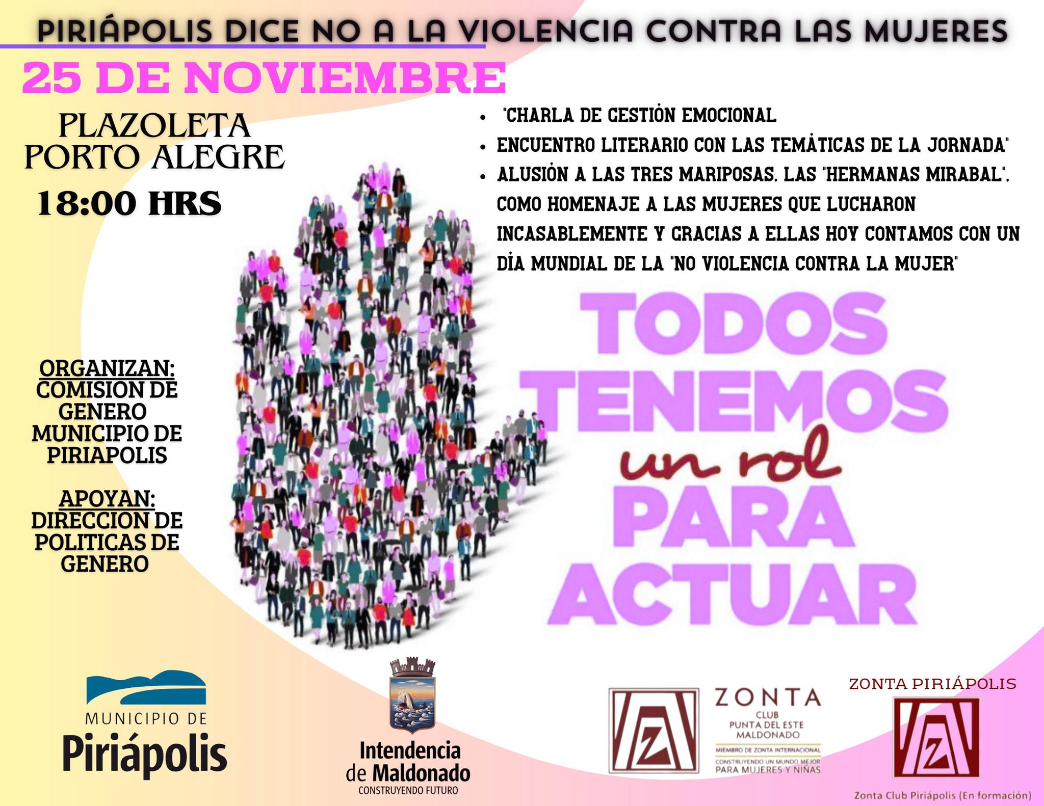 25 de noviembre: actividades en Piriápolis por el Día de la Eliminación ...