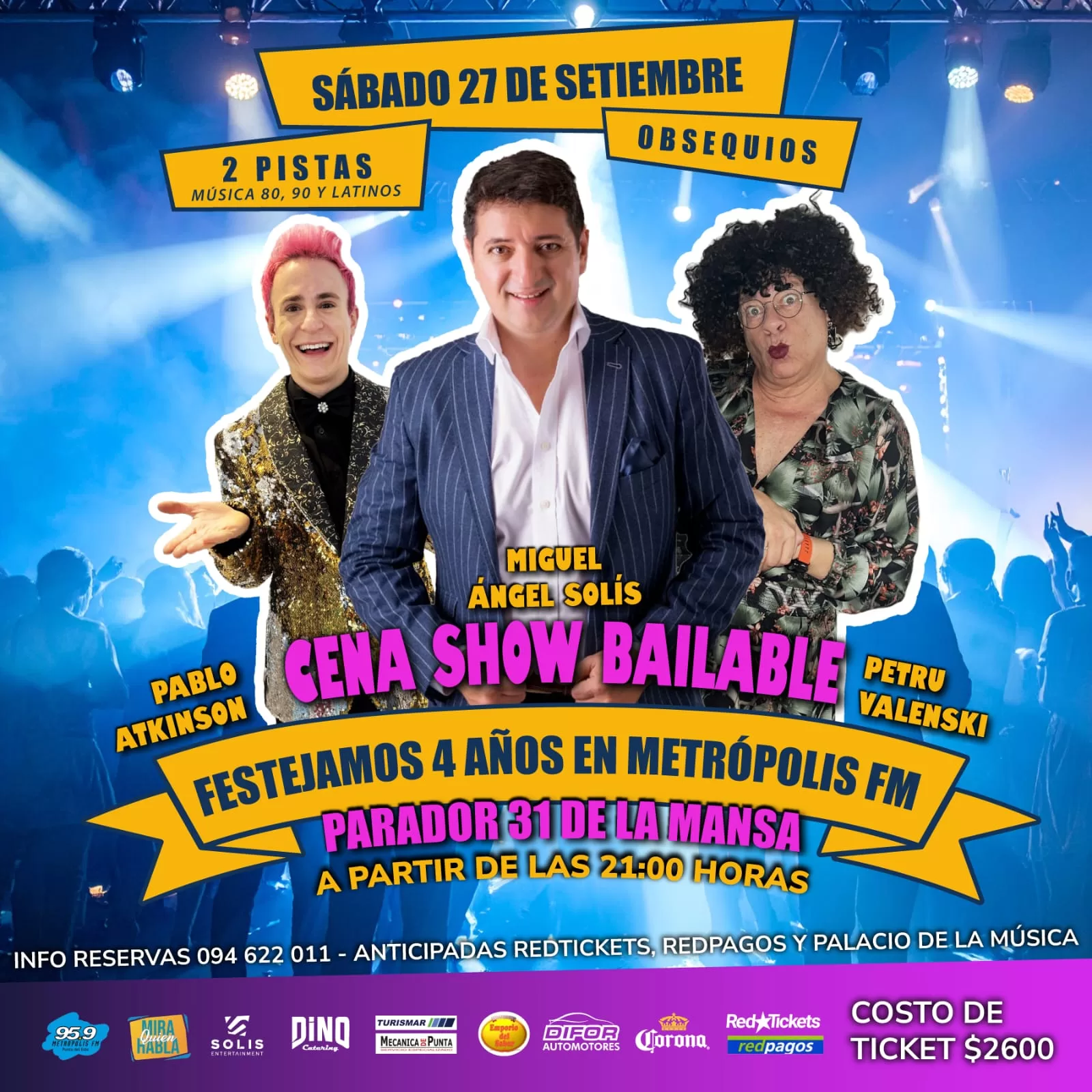 Miguel Ángel Solís celebra 4 años en Metrópolis con cena show y baile ...