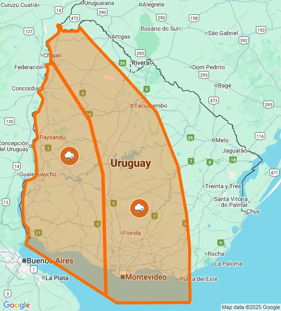 Atención: advertencia naranja por tormentas fuertes y severas se activa ...